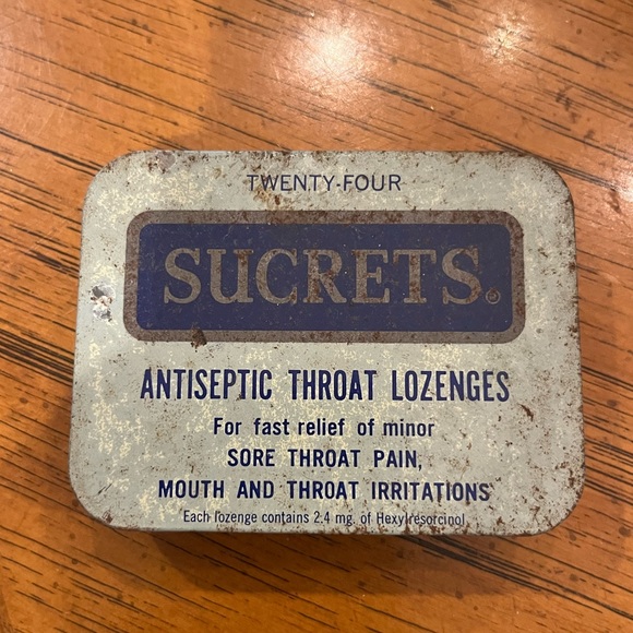 Vintage | Accents | Vintage Antique Blue And Silver Sucrets Tin ...